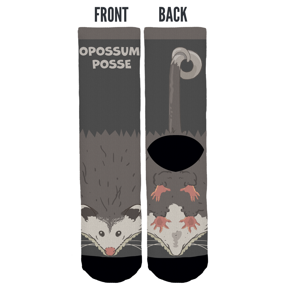 Opossum Posse Crew Socks | Tribe Socks